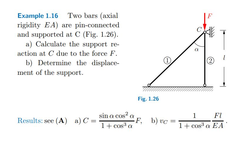 Solved Two bars (axial E1.16 rigidity EA) are | Chegg.com