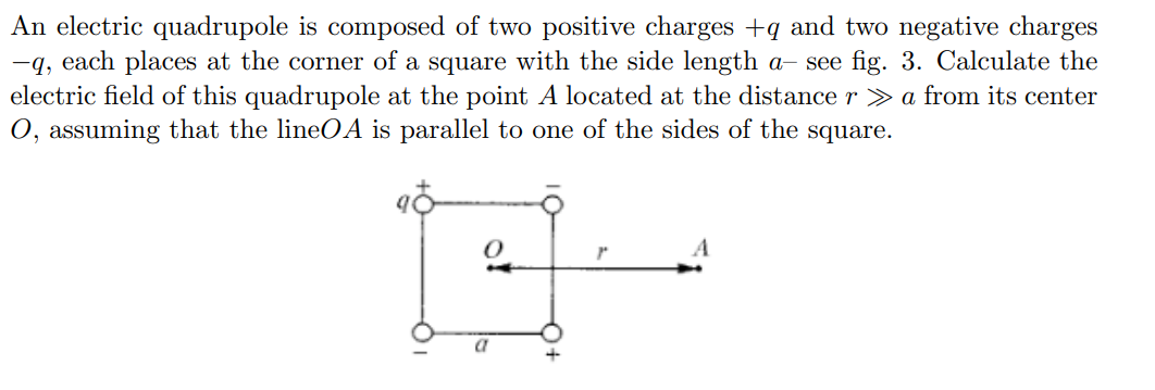 Solved An electric quadrupole is composed of two positive | Chegg.com