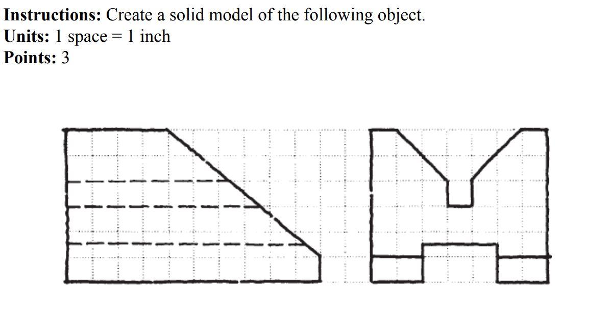 Solved Instructions: Create a solid model of the following | Chegg.com