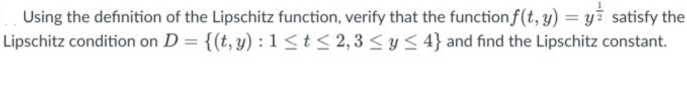 Solved Using the definition of the Lipschitz function, | Chegg.com