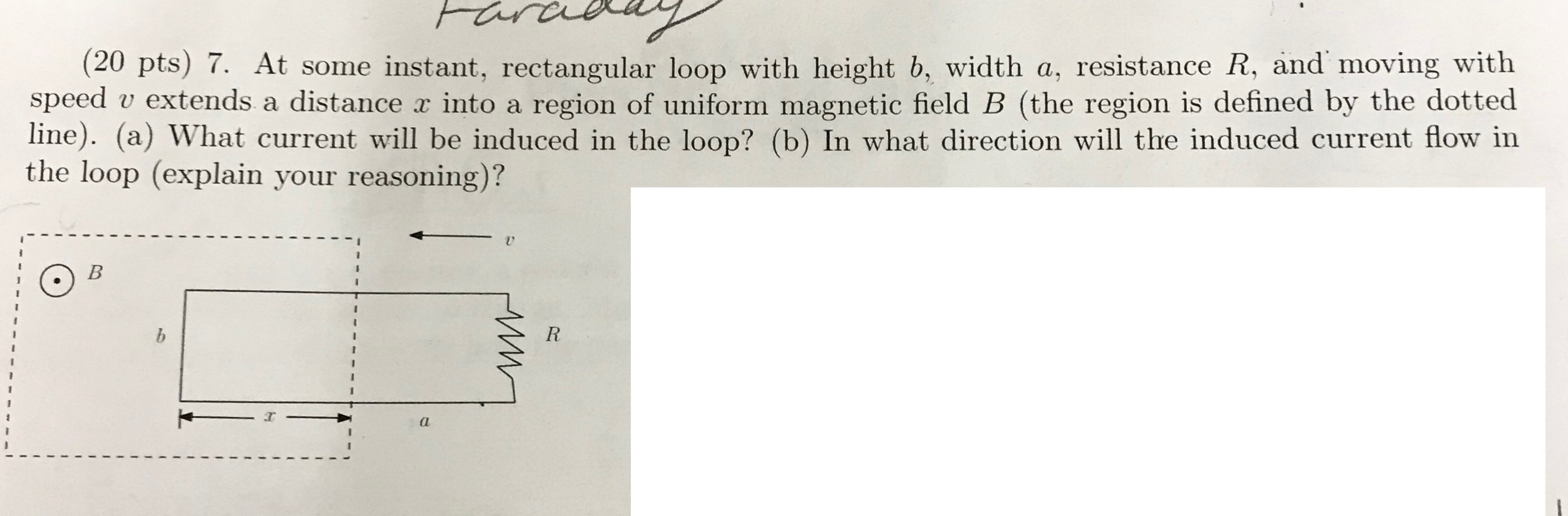Solved Farabay (20 pts) 7. At some instant, rectangular loop | Chegg.com