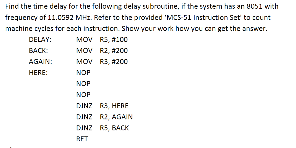 Solved Find The Time Delay For The Following Delay