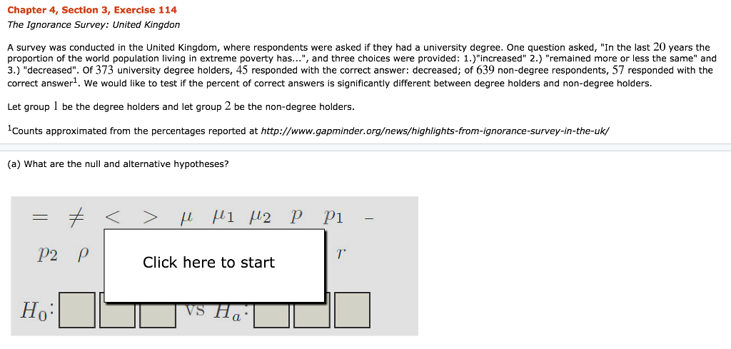 Solved Chapter 4, Section 3, Exercise 114 The Ignorance | Chegg.com