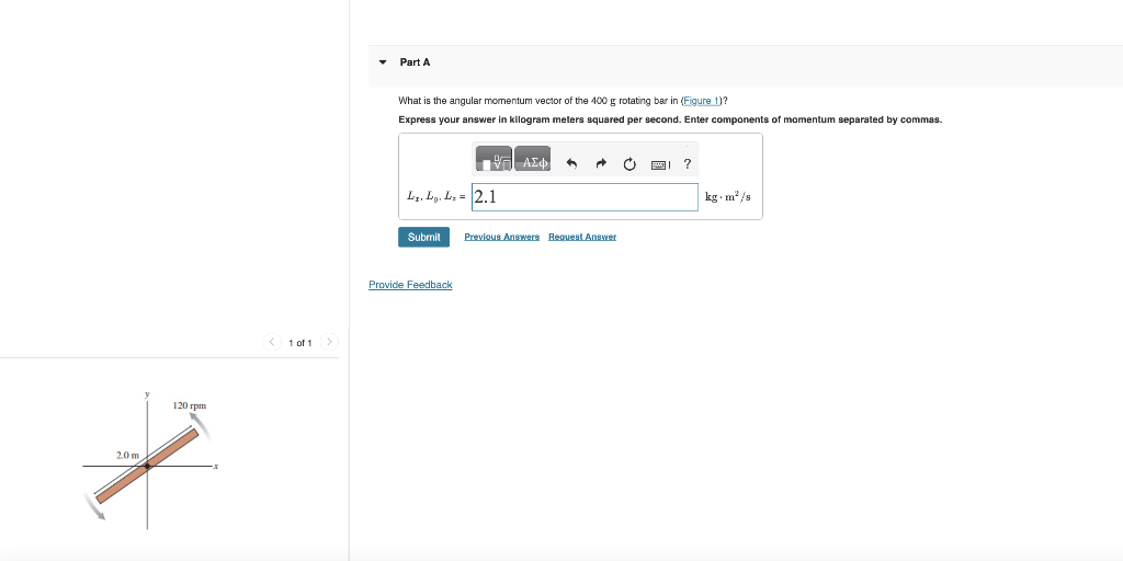 Solved What is the angular momentum vector of the 400 g | Chegg.com