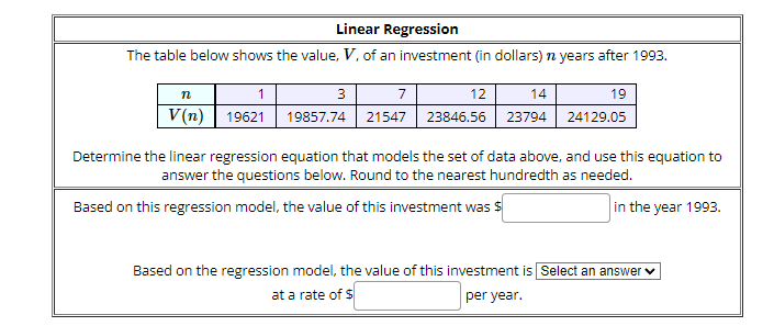 Solved \begin{tabular}{|l} \hline Linear Regression \\ | Chegg.com
