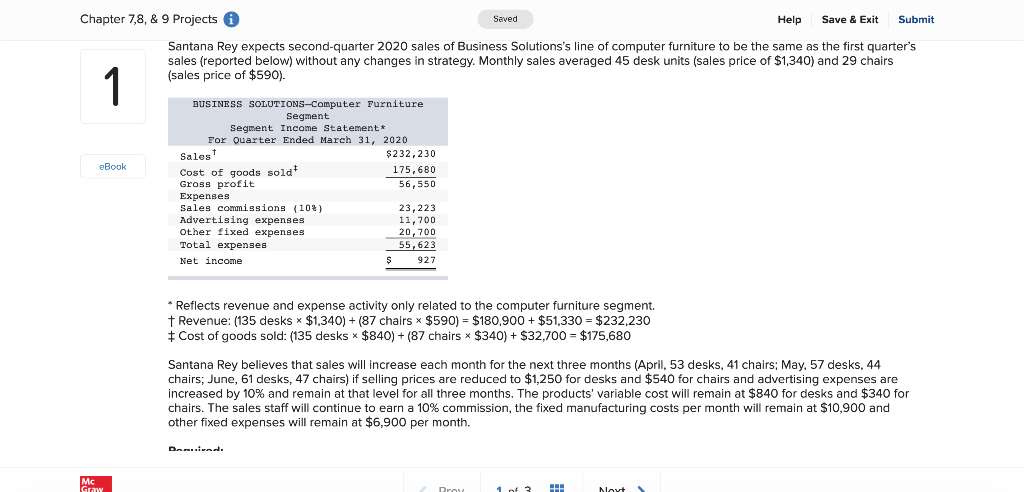 Solved Chapter 7,8, & 9 Projects i Saved Help Save & Exit | Chegg.com