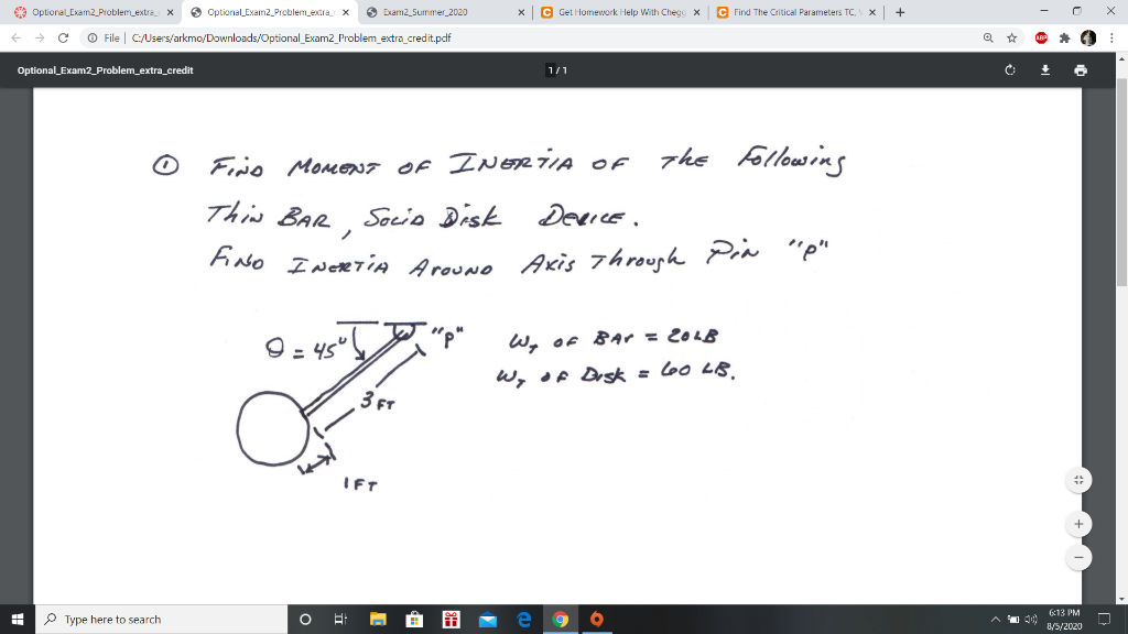 Solved Optional_Exam2_Problem_extra_ X | Chegg.com