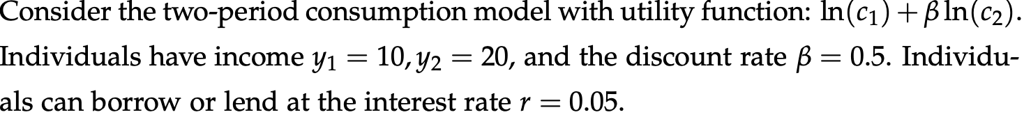 Consider the two-period consumption model with | Chegg.com