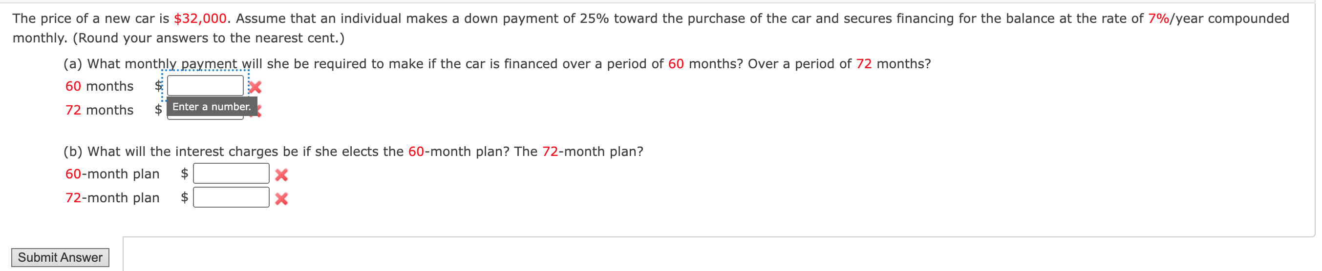 Solved monthly. (Round your answers to the nearest cent.) | Chegg.com