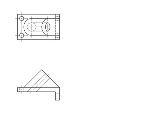 Solved -Give front and top view: -Draw a Partial Auxiliary | Chegg.com