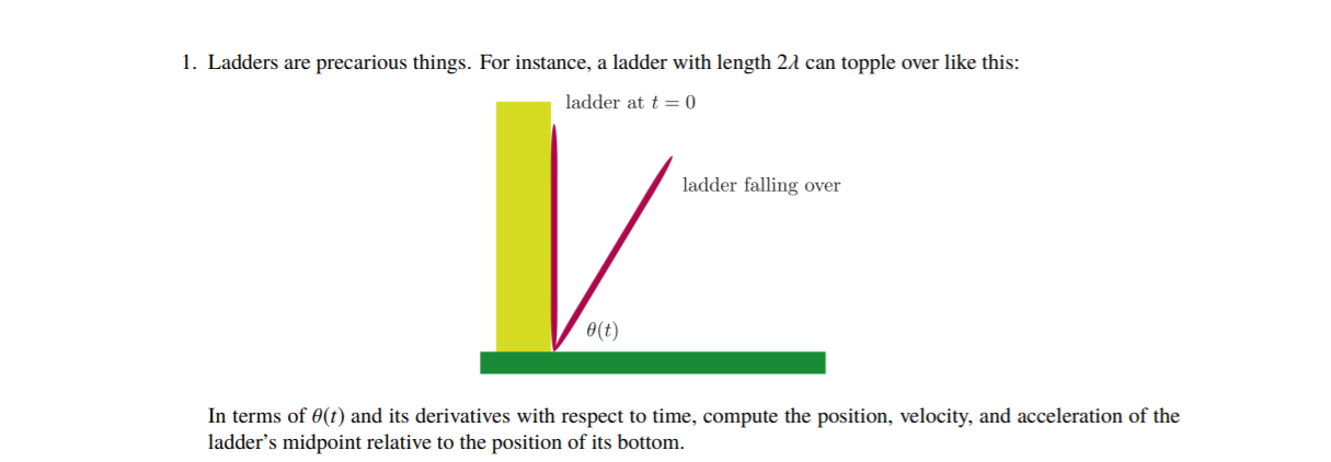 Solved 1. Ladders are precarious things. For instance, a | Chegg.com