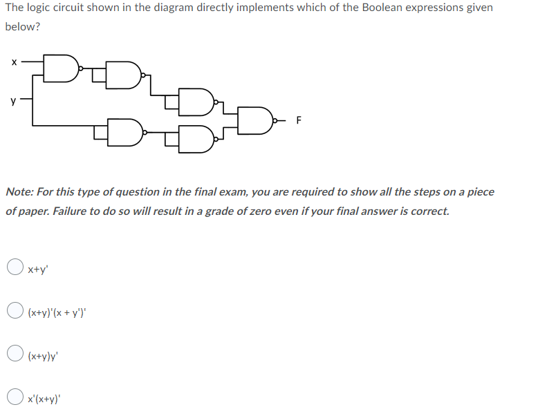 Solved The logic circuit shown in the diagram directly | Chegg.com