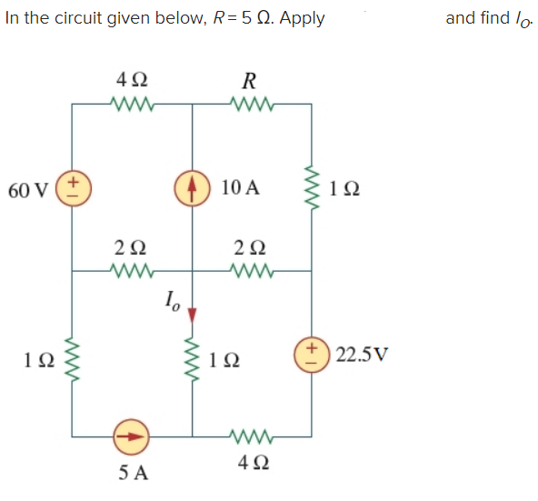 Solved Use branch current method to find I_o | Chegg.com