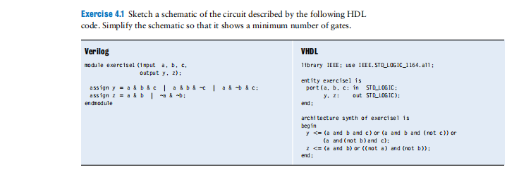 Solved Exercise 41 Sketch A Schematic Of The Circuit 