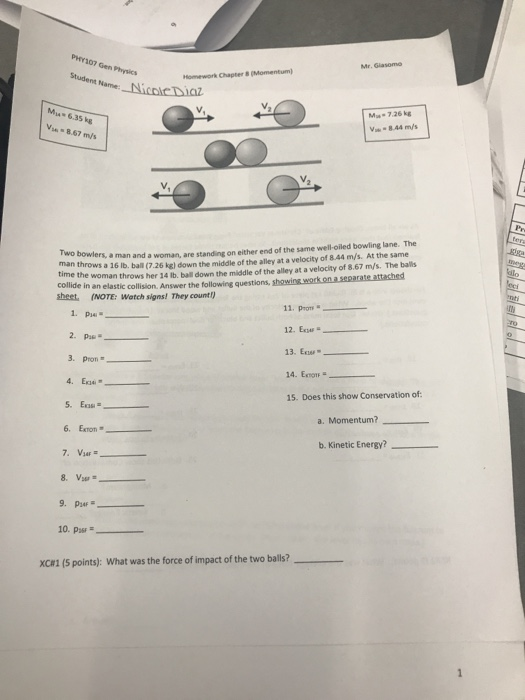 Solved PHY107 Gen. Physics Homework Chapter 6 Mr. Giasomo | Chegg.com