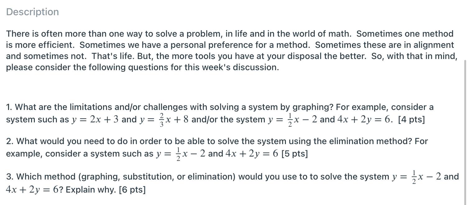 Solved Description There is often more than one way to solve | Chegg.com