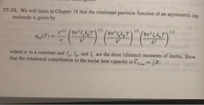 Solved We will learn in Chapter 18 that the rotational | Chegg.com