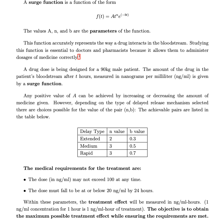 Solved A surge function is a function of the form | Chegg.com