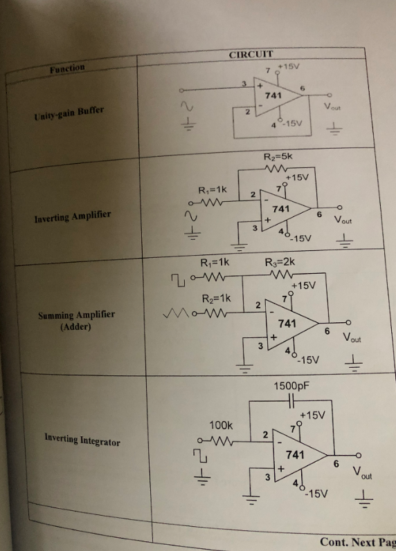 Solved CIRCUIT Function 12 - Voul Unity-gain Buffer 4 -15V | Chegg.com
