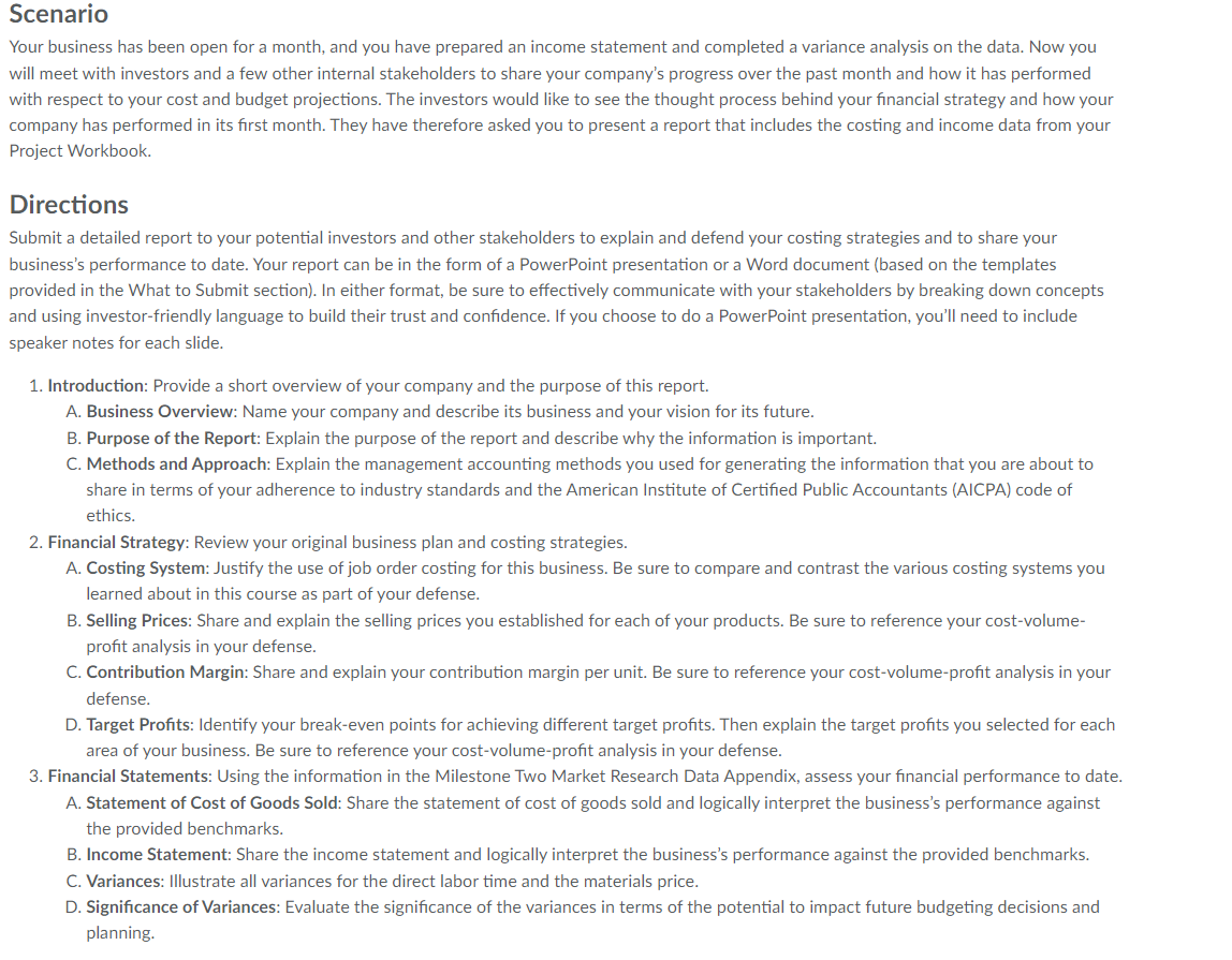 Project Workbook. Directions and using | Chegg.com