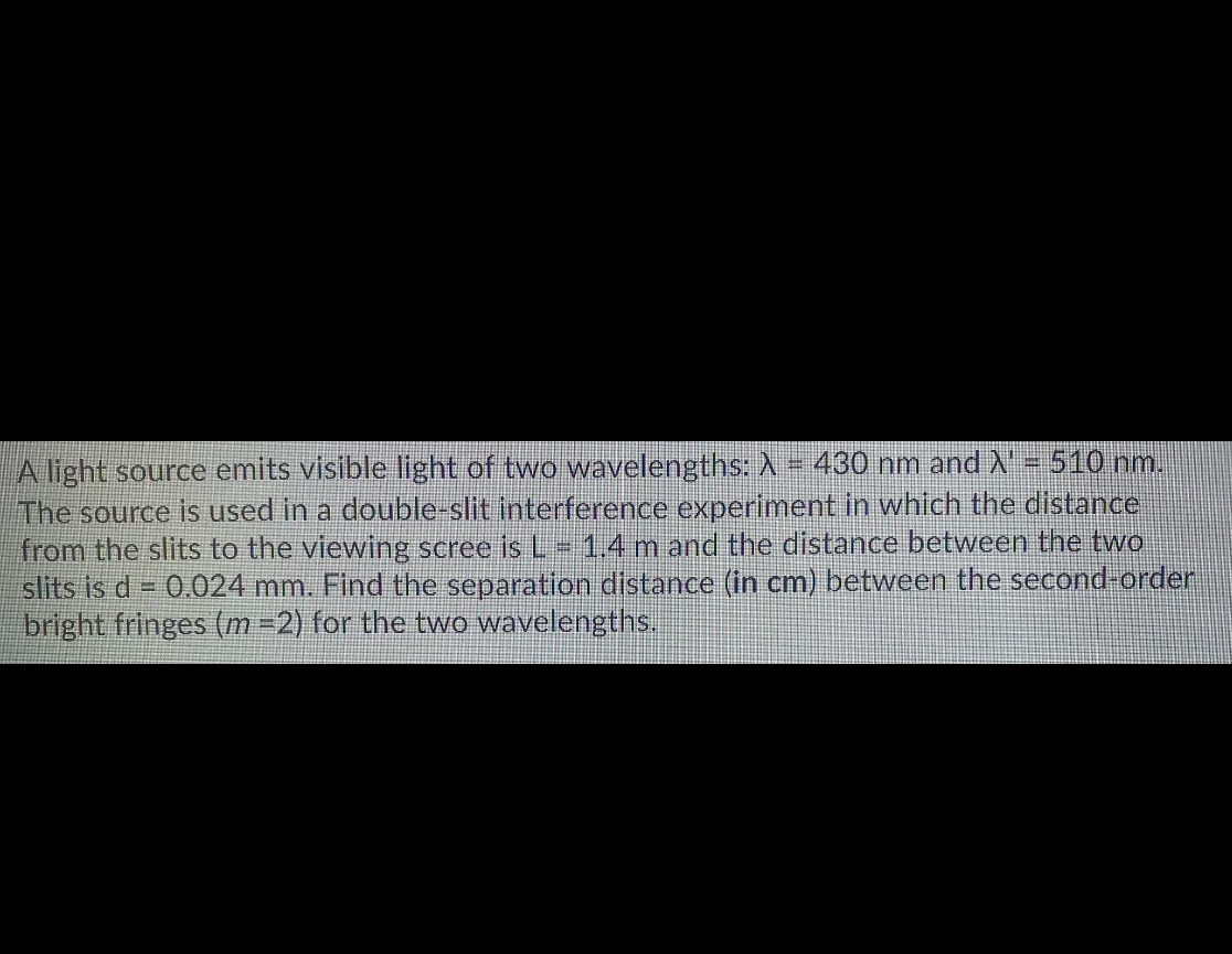 Solved A light source emits visible light of two | Chegg.com