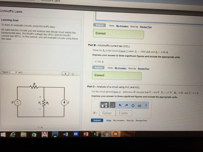 Solved To learn to evaluate circuits using Kirchoff's laws. | Chegg.com
