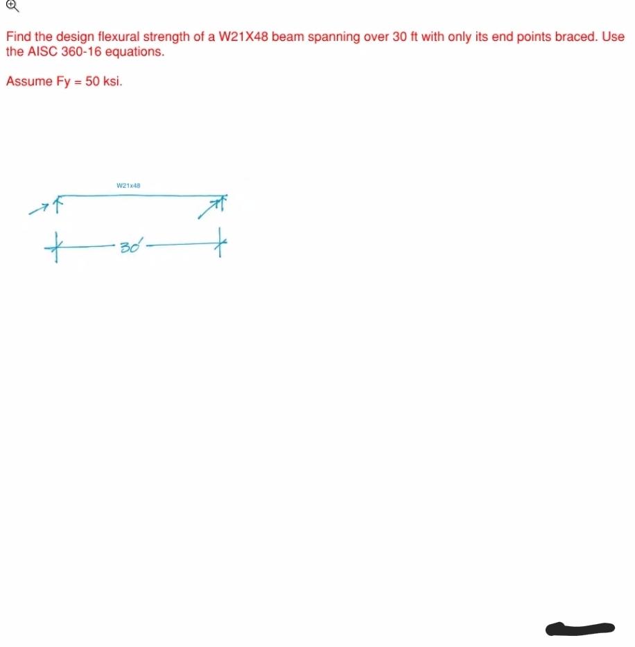 Solved Find the design flexural strength of a W21X48 beam | Chegg.com