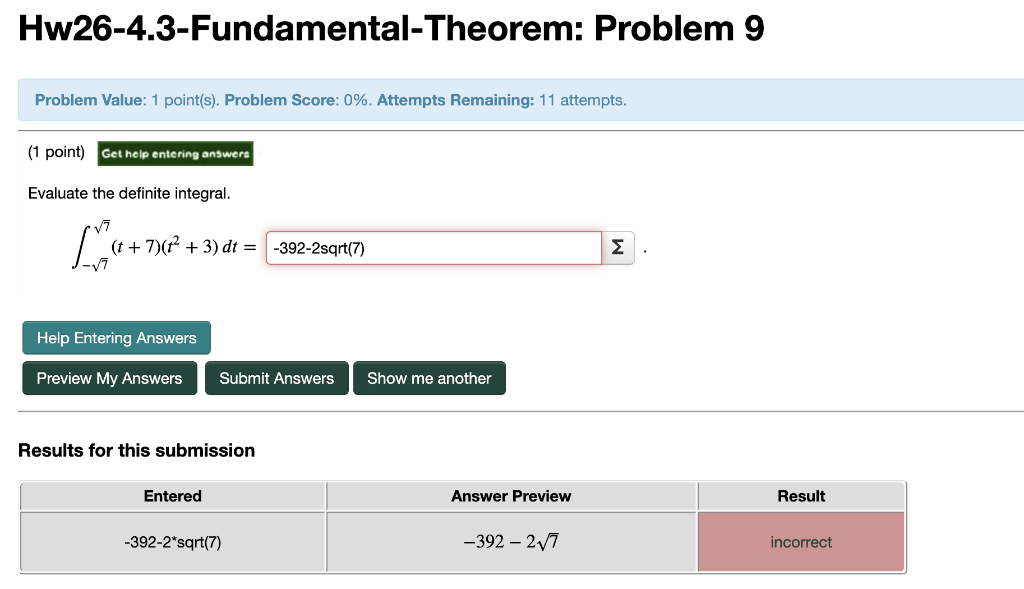 Solved Hw26-4.3-Fundamental-Theorem: Problem 9 Problem | Chegg.com