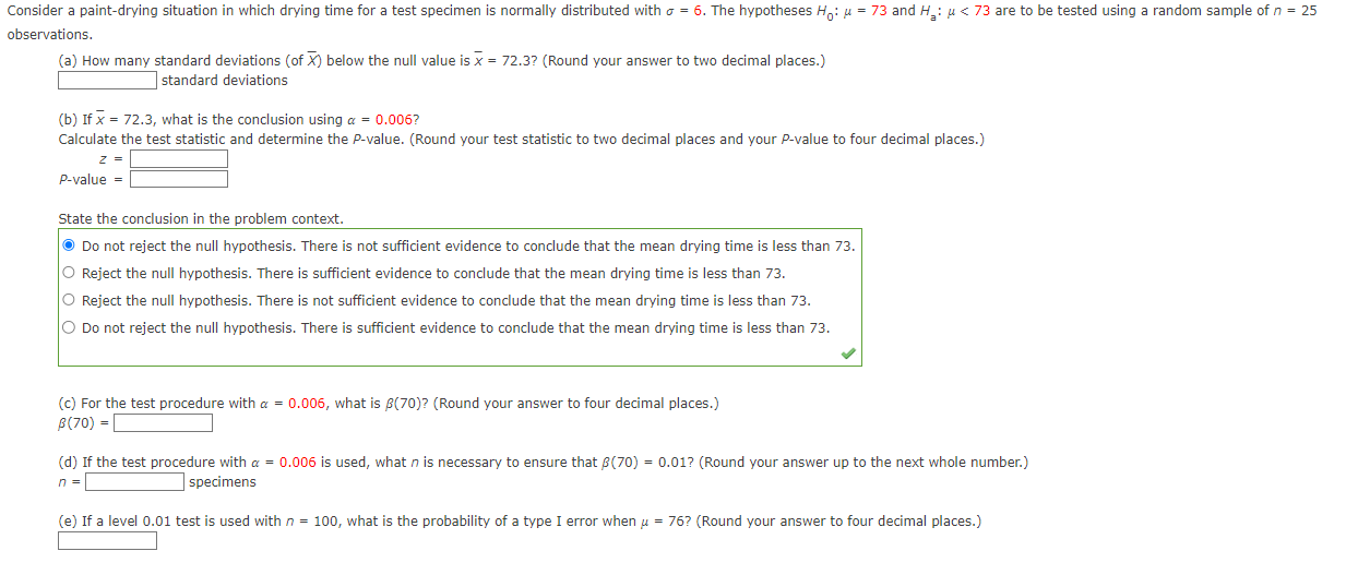 Solved bservations. (a) How many standard deviations (of xˉ | Chegg.com