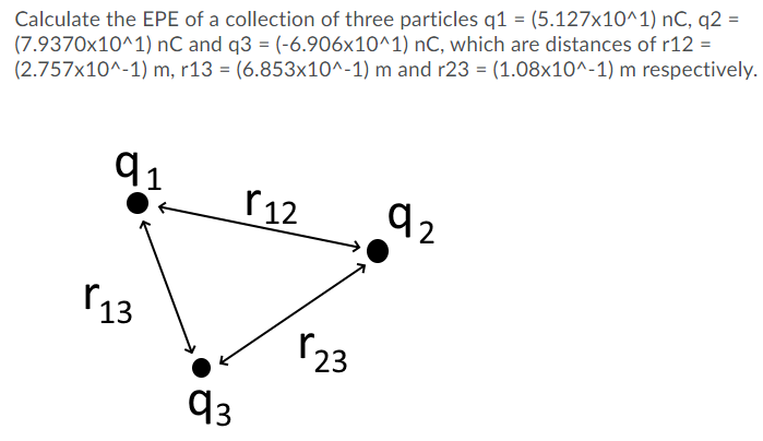 Solved Calculate the EPE of a collection of three particles | Chegg.com