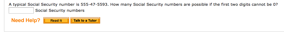 Solved A typical Social Security number is 555-47-5593. How | Chegg.com