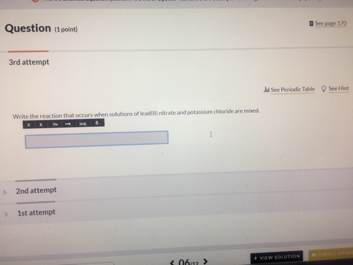 Solved Question (1 point) a See page 170 3rd attempt See | Chegg.com