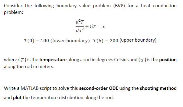Solved Consider the following boundary value problem (BVP) | Chegg.com
