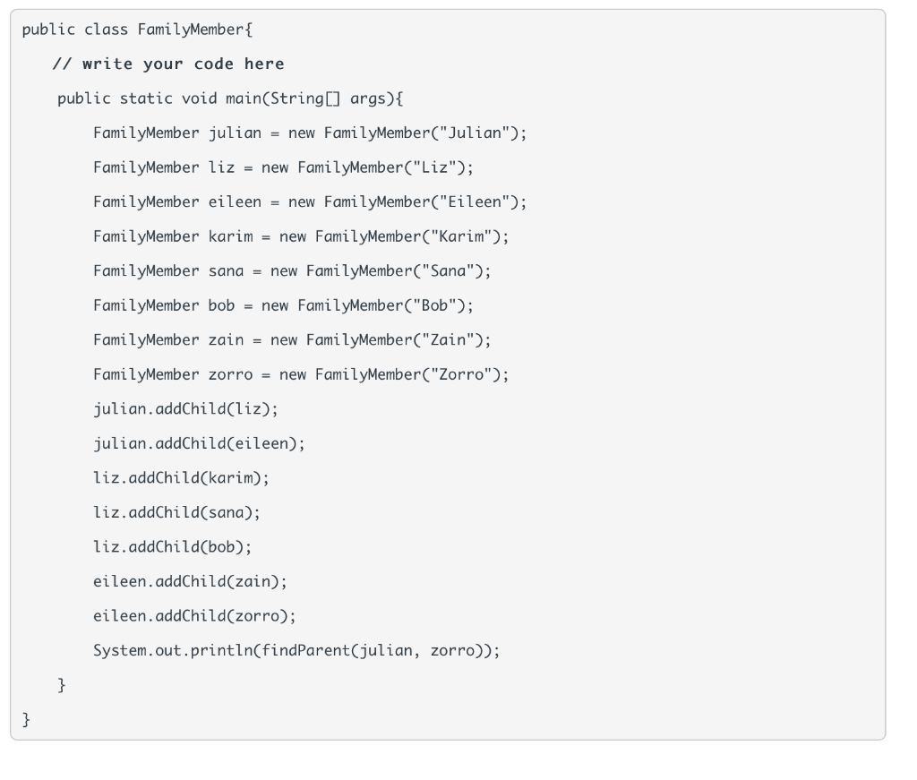 Solved Q3. Consider a family tree such as one shown in | Chegg.com
