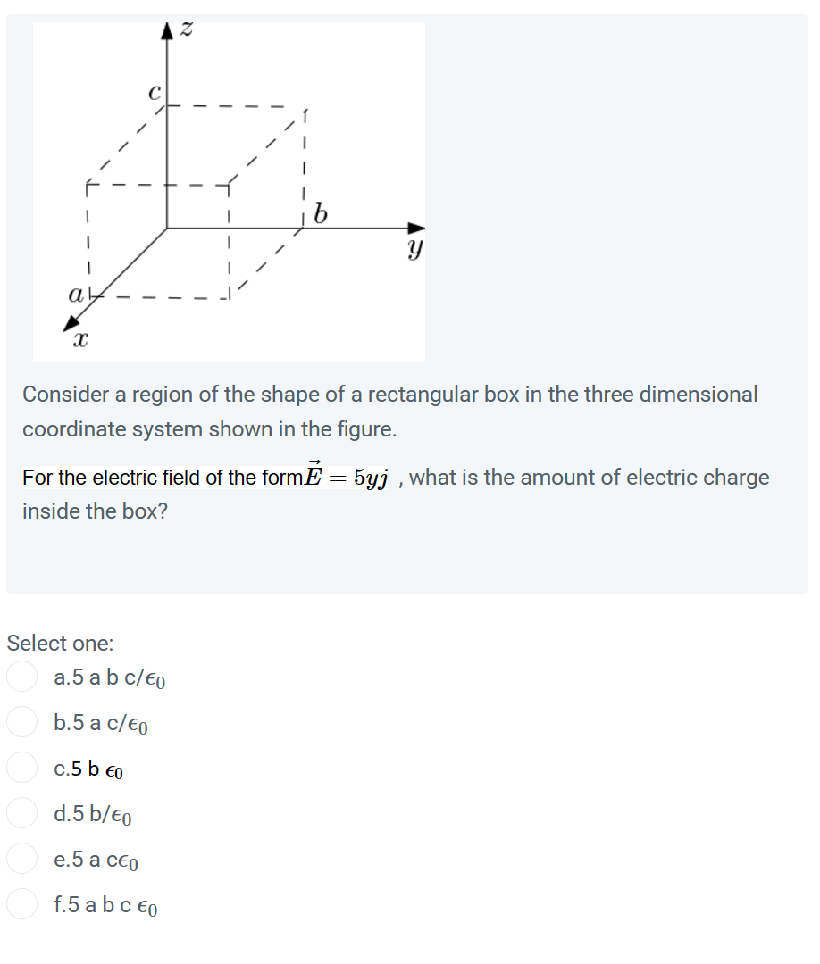 Solved Consider a region of the shape of a rectangular box | Chegg.com