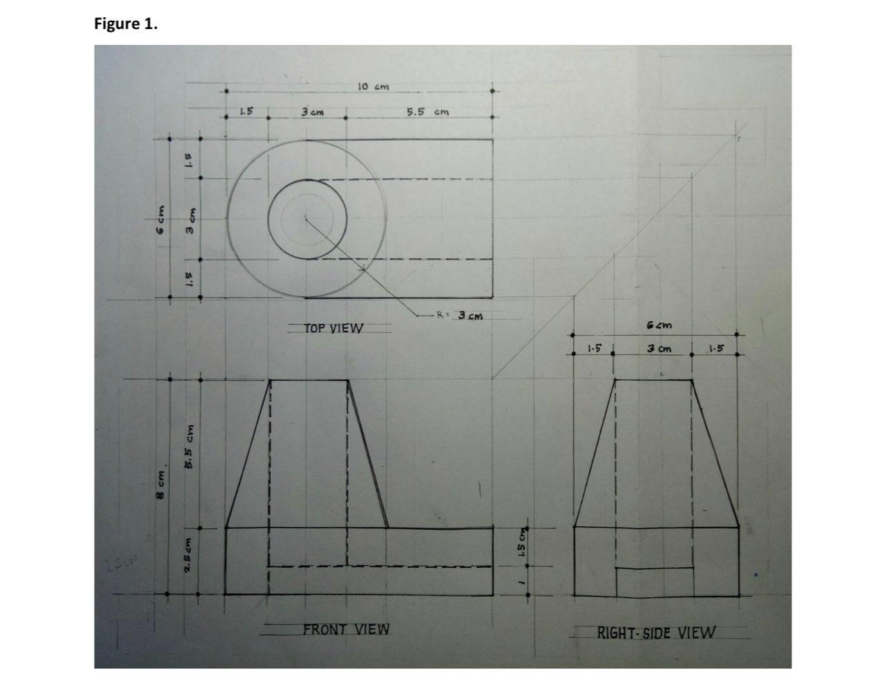 Solved Given the figure, draw the 4 sections of the object, | Chegg.com