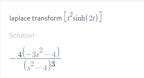 Solved laplace transform [t2sinh(2t)] Solution | Chegg.com