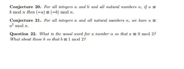 Solved Conjecture 20. For all integers a and b and all | Chegg.com