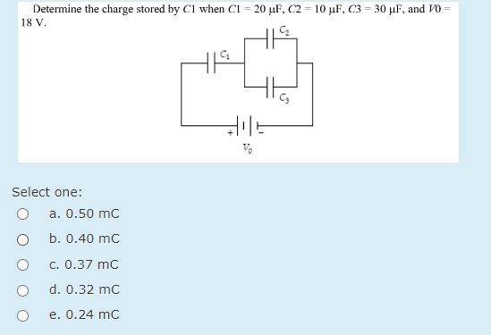 Solved Determine the charge stored by C1 ﻿when | Chegg.com