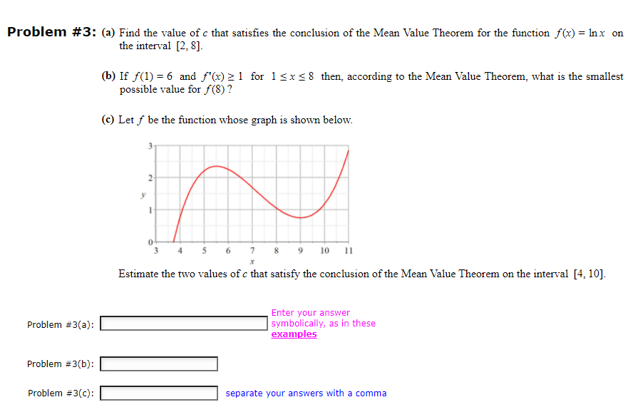 Solved Problem #3: (a) Find the value of c that satisfies | Chegg.com