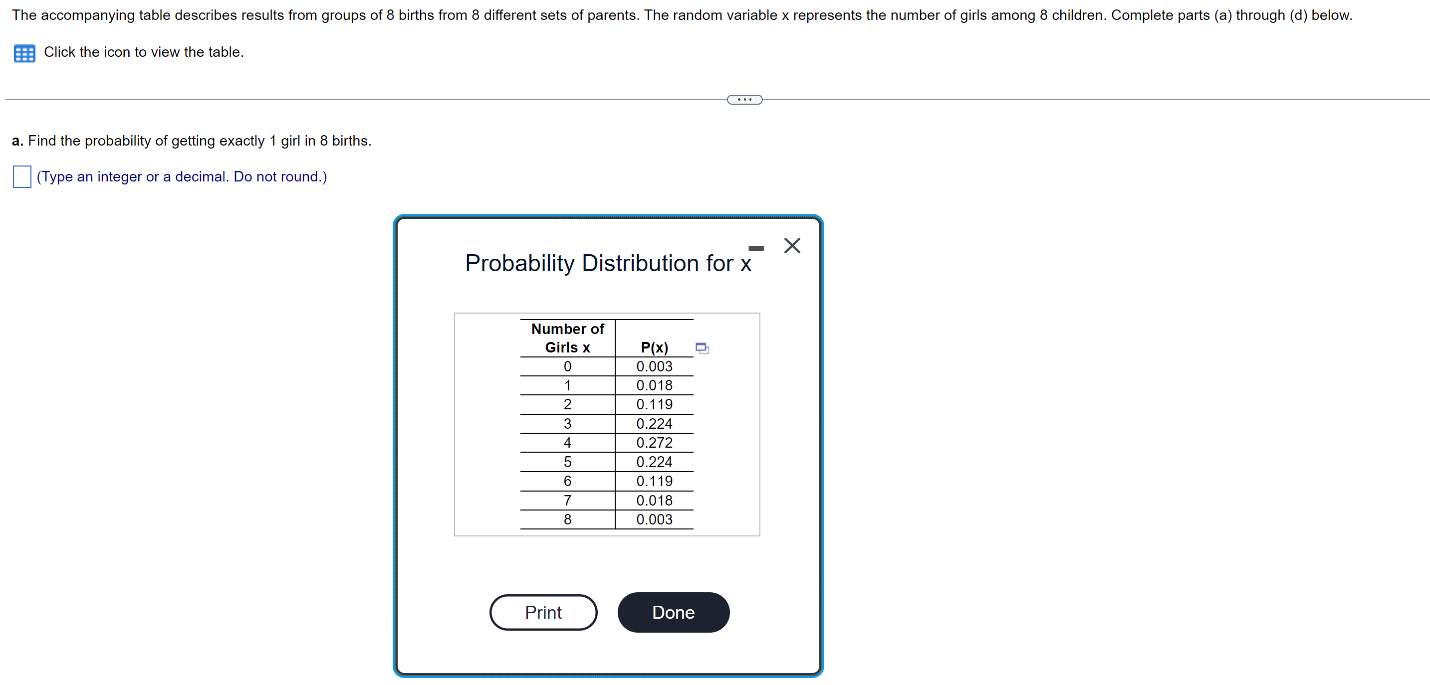 Solved Does the table show a probability distribution? | Chegg.com