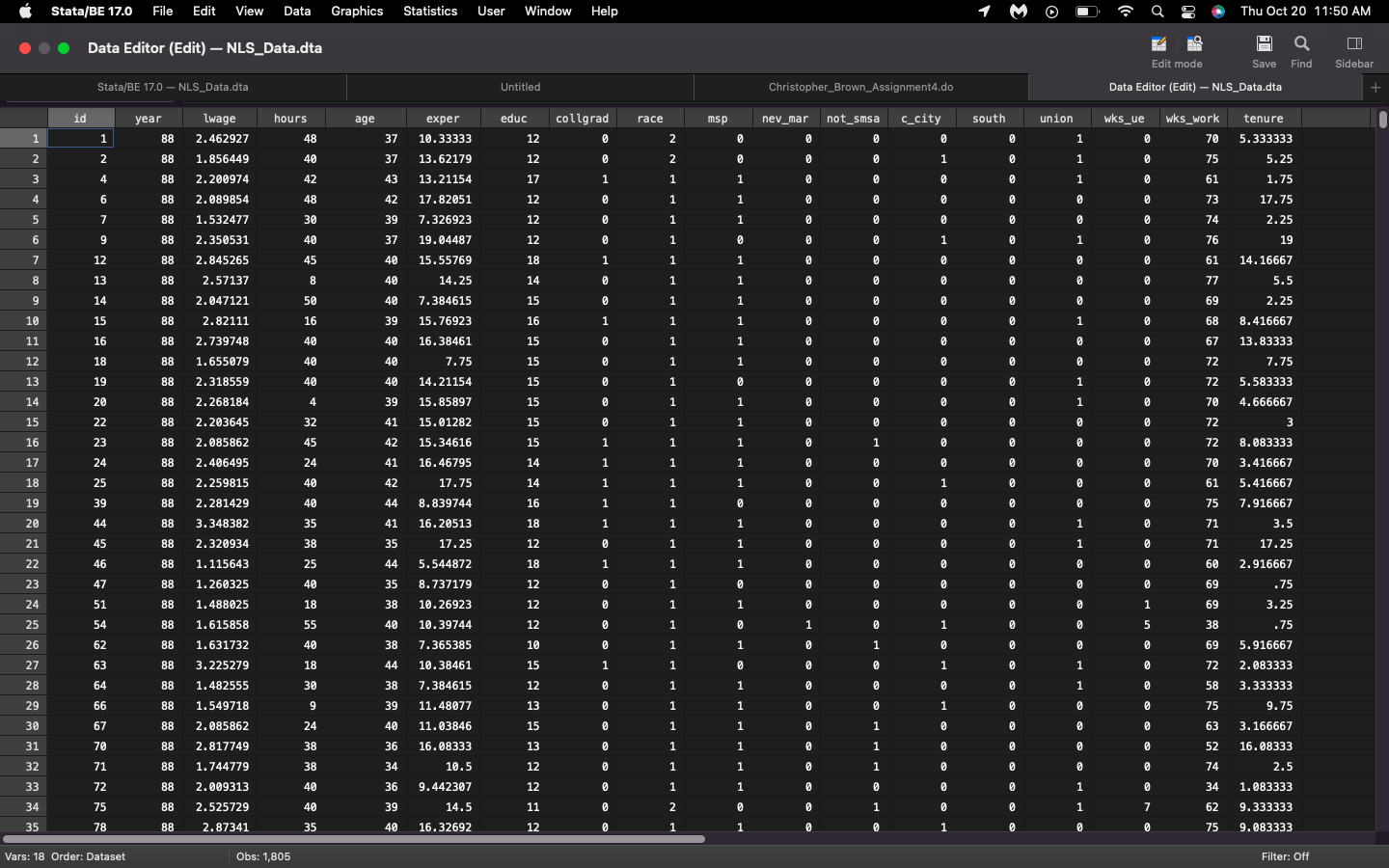 Solved 4. The dataset contains a variable called hours, | Chegg.com