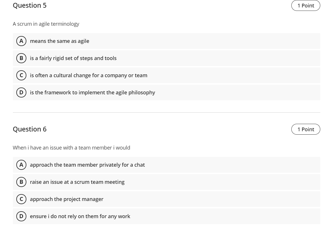 Solved I Point The difference between Agile and Waterfall | Chegg.com