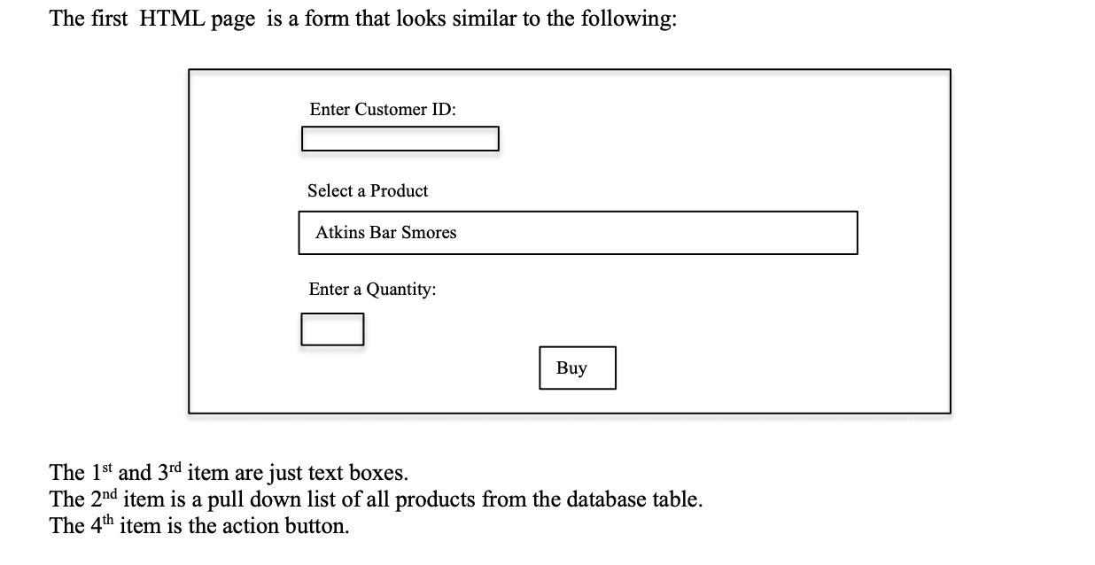 Solved The first HTML page is a form that looks similar to | Chegg.com
