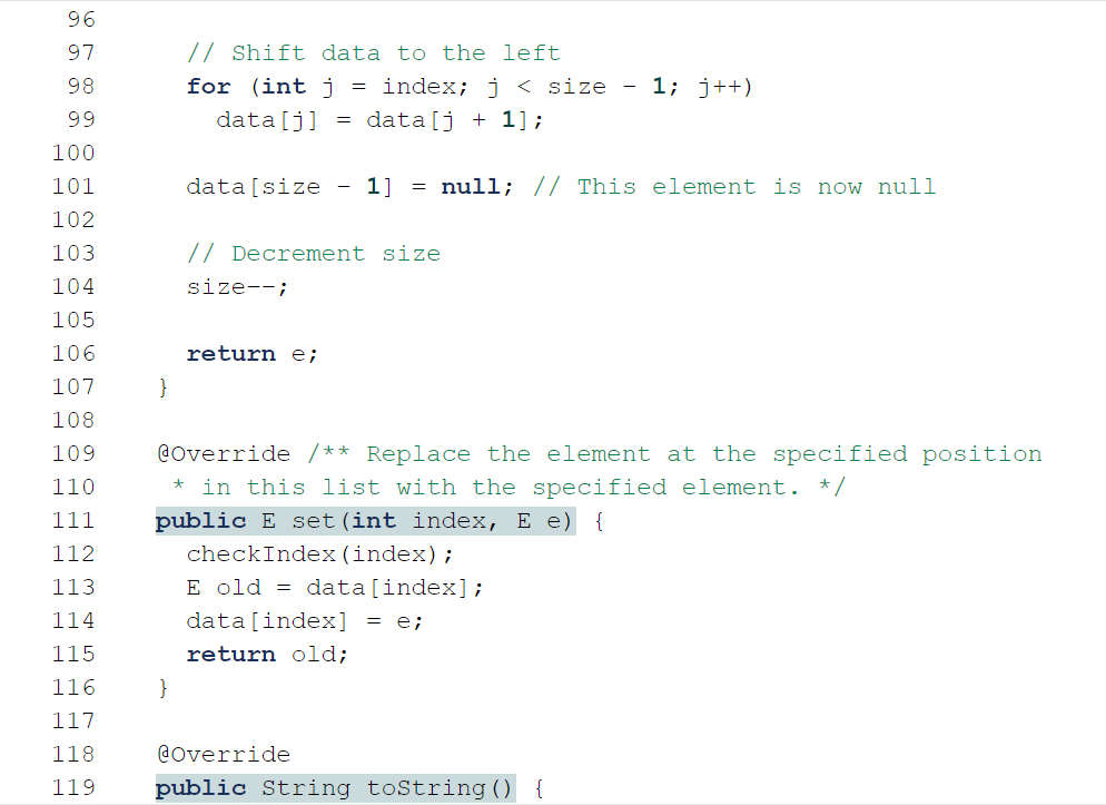 Solved // Move the elements to the right after the specified | Chegg.com
