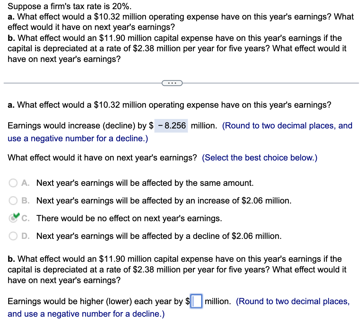 Solved I already did A and B, ﻿I just need to know how C is | Chegg.com