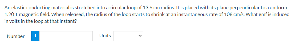 Solved An elastic conducting material is stretched into a | Chegg.com