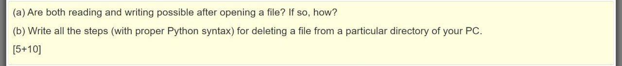 Solved (a) Are both reading and writing possible after | Chegg.com