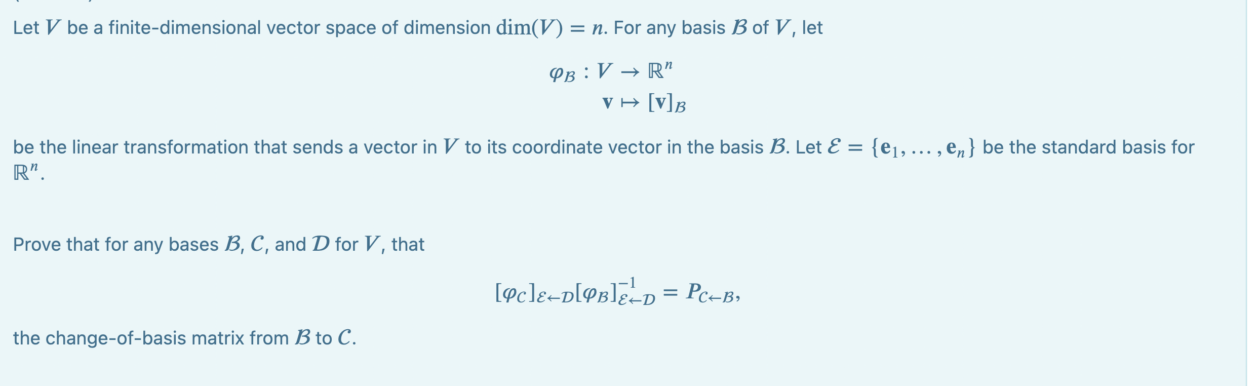 Let V be a finite-dimensional vector space of | Chegg.com