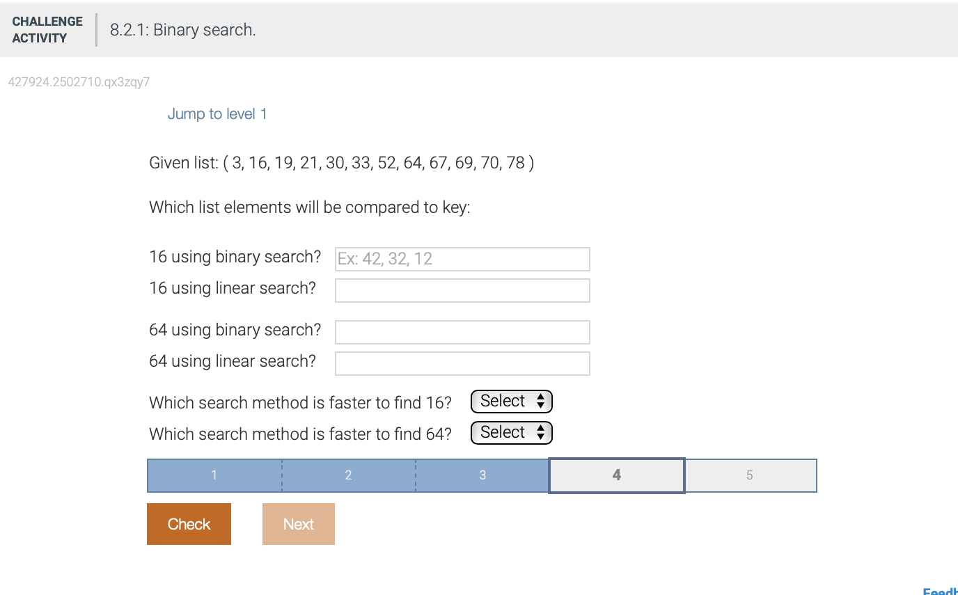Solved \begin{tabular}{l|r} CHALLENGE & 8.2.1: Binary | Chegg.com